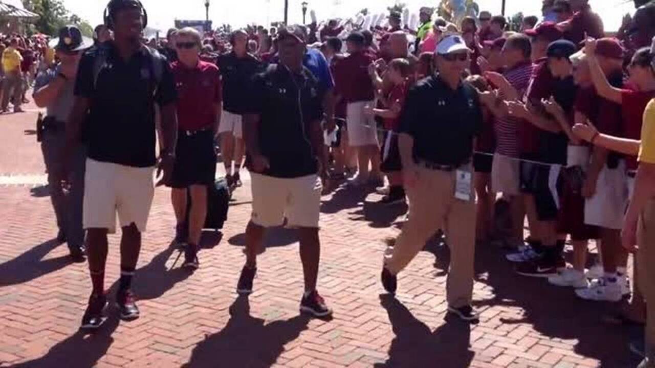 The Gamecock Walk through Gamecock Park | The State