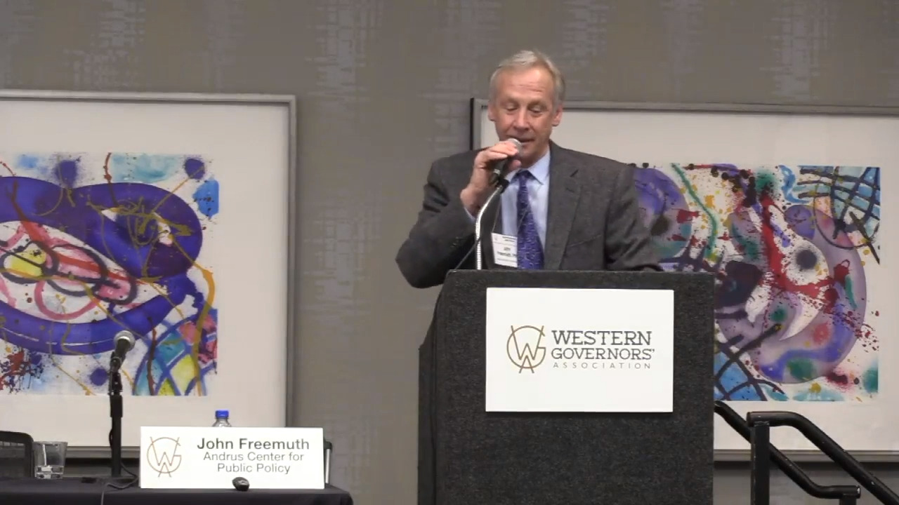 Boise State professor John Freemuth offers opening remarks at public ...