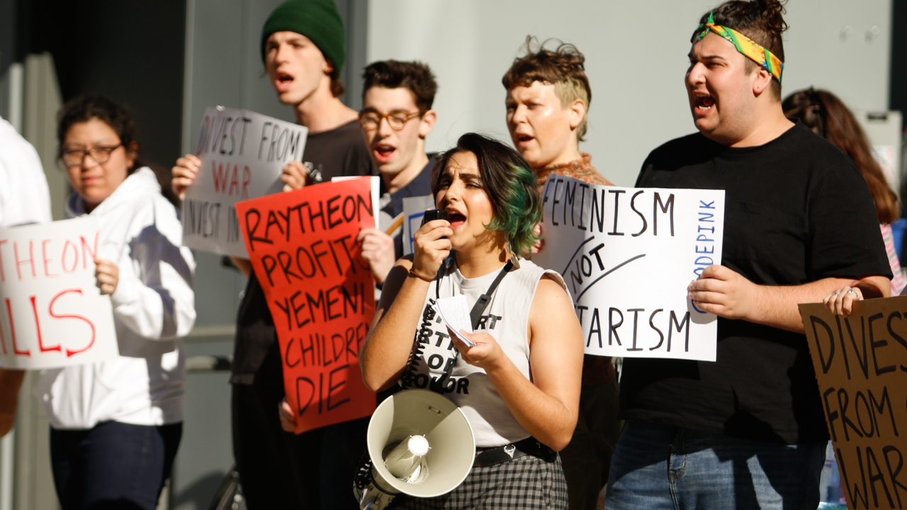 Cal Poly protest targets weapons contractor Raytheon, others | San Luis ...