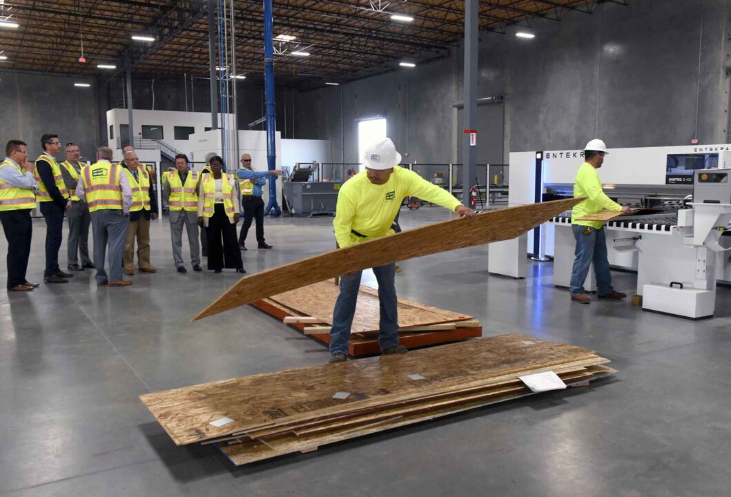 See new Modesto CA Entekra plant in action framing homes | Modesto Bee