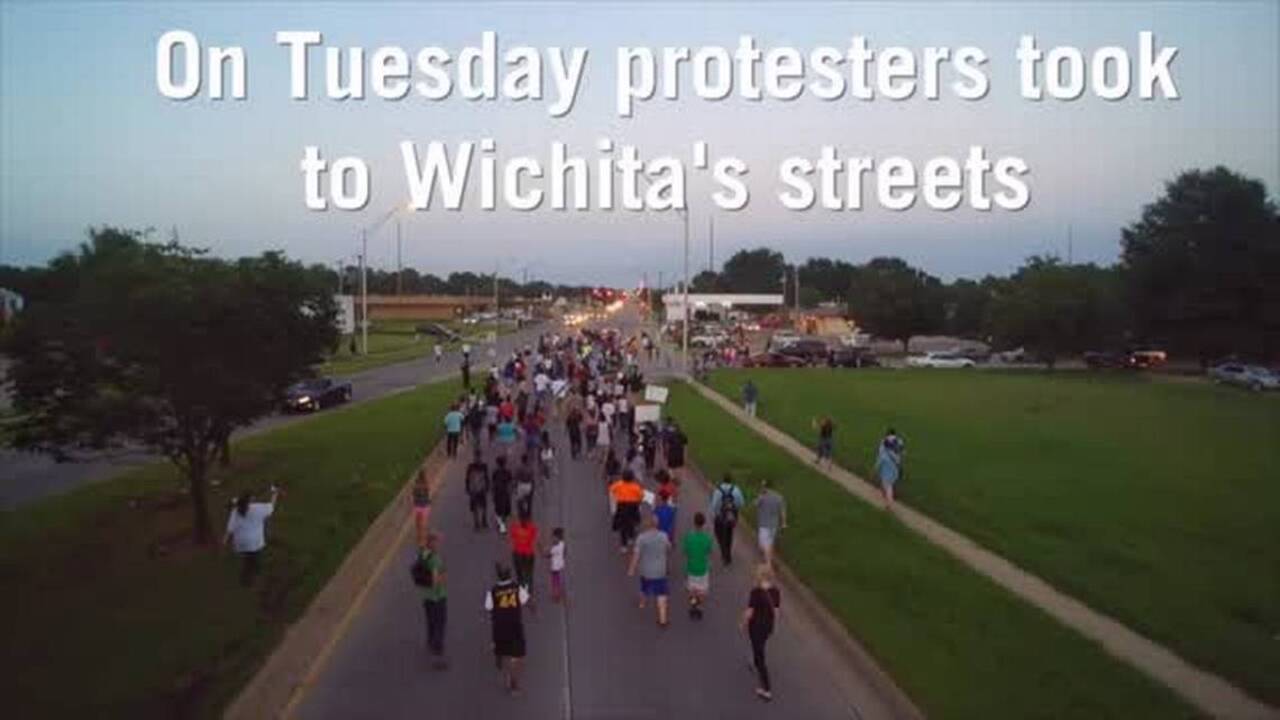 Drone footage of Wichita Black Lives Matter protest-turned-barbecue ...