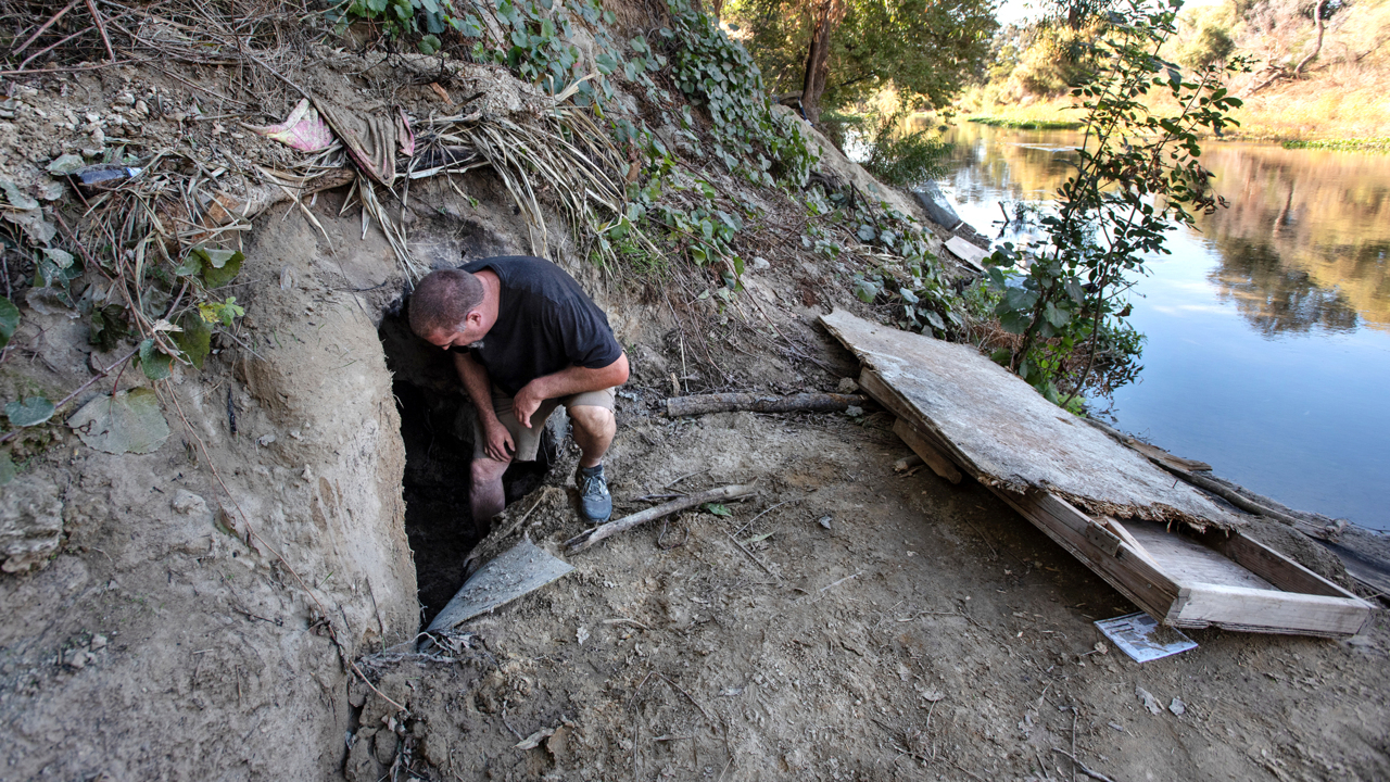 Caves at homeless encampments found along Tuolumne River in Modesto ...