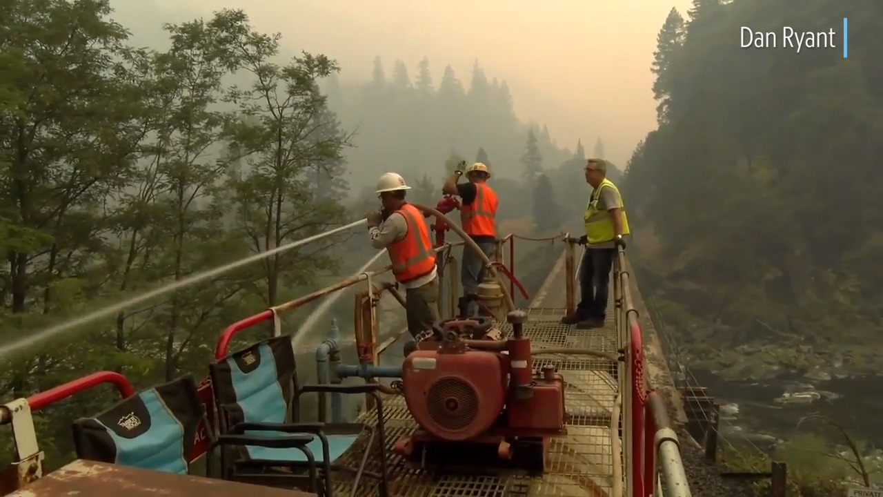 Take a ride on firefighting train battling the CA Delta Fire ...