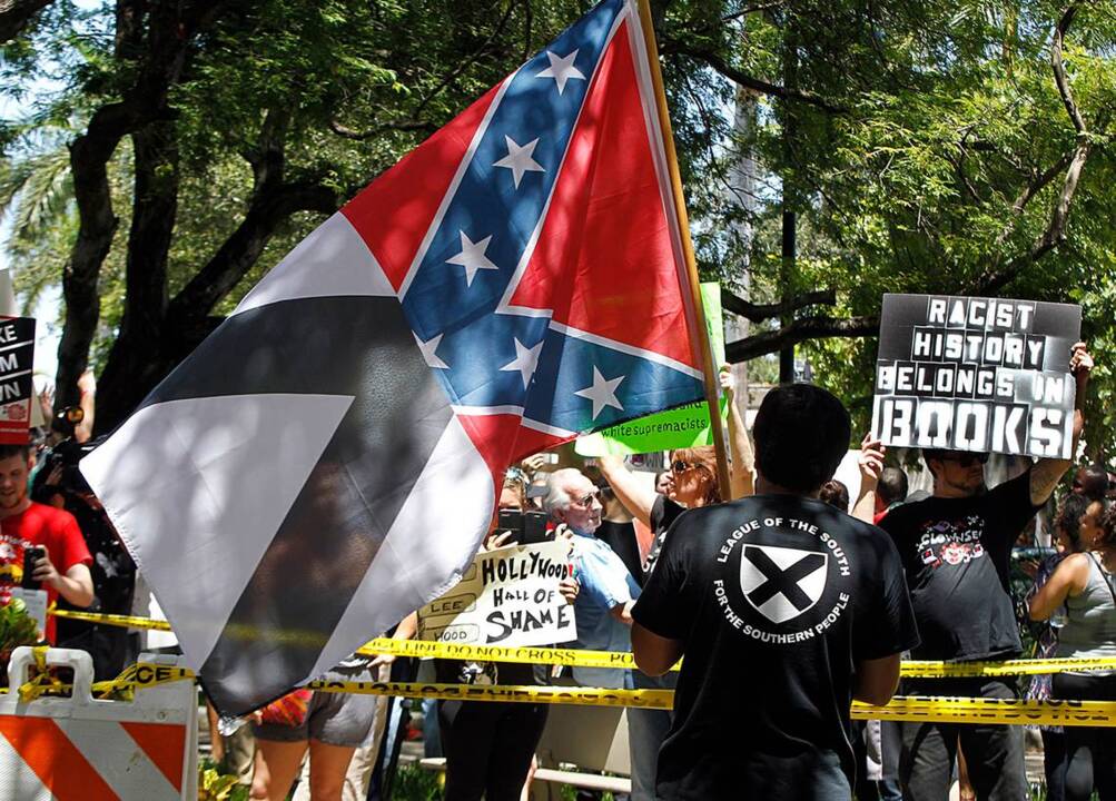 Demonstrators protest Confederate streets in Hollywood, Fla. | Miami Herald