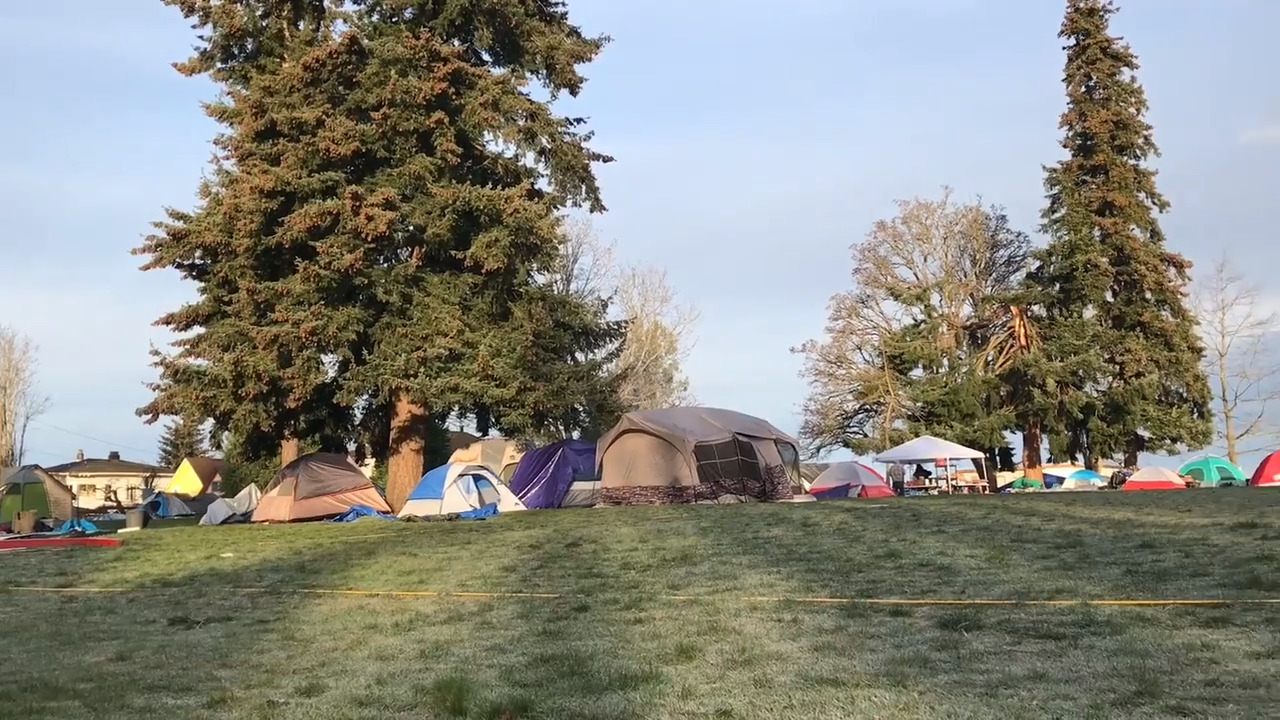 Laurel Park homeless tent encampment told to leave by Friday ...