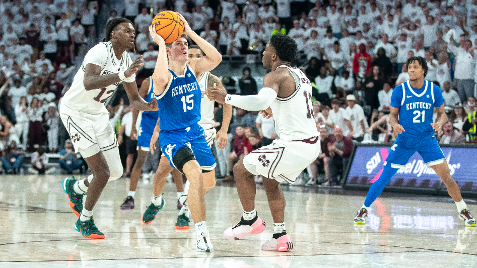 Kentucky’s Reed Sheppard on winning shot at Mississippi State ...