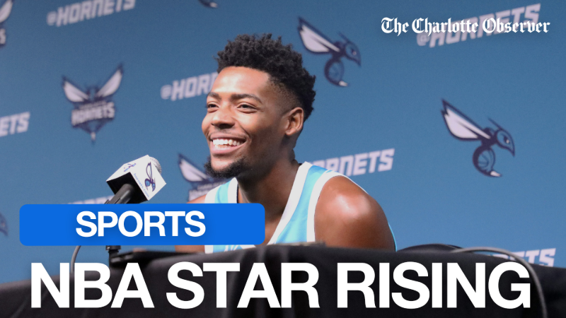 Scott Fowler with Charlotte Hornet's Brandon Miller | Charlotte Observer