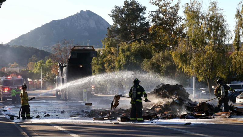 Cal Poly garbage truck fire extinguished by SLOFD | San Luis Obispo Tribune