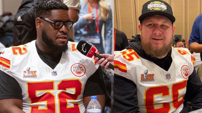 Ahead of Super Bowl LIX, Kansas City Chiefs' Creed Humphrey talks about close bond with guard ...