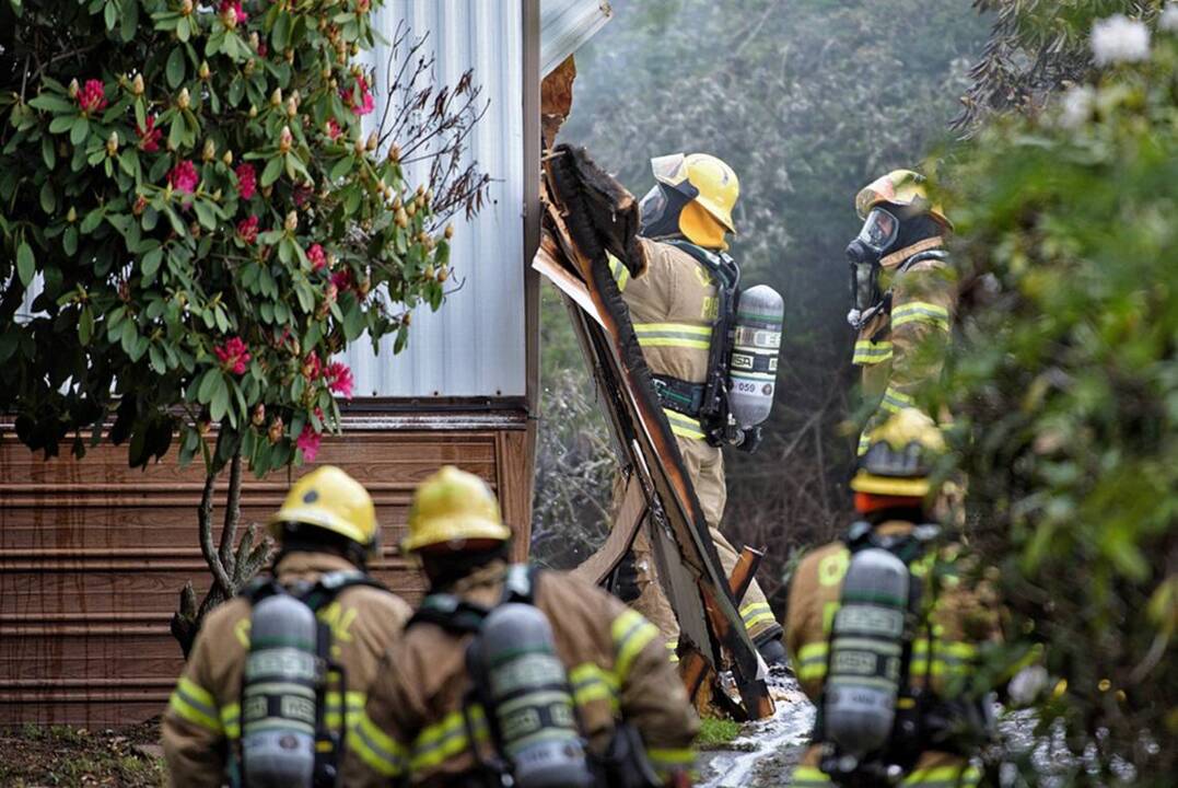 Trailer burns in Parkland fire | Bellingham Herald