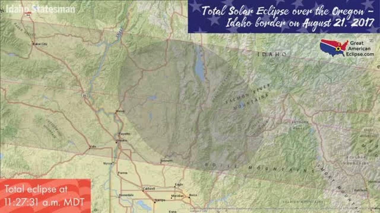 Animation of the solar eclipse path through Idaho (Video) | Idaho Statesman
