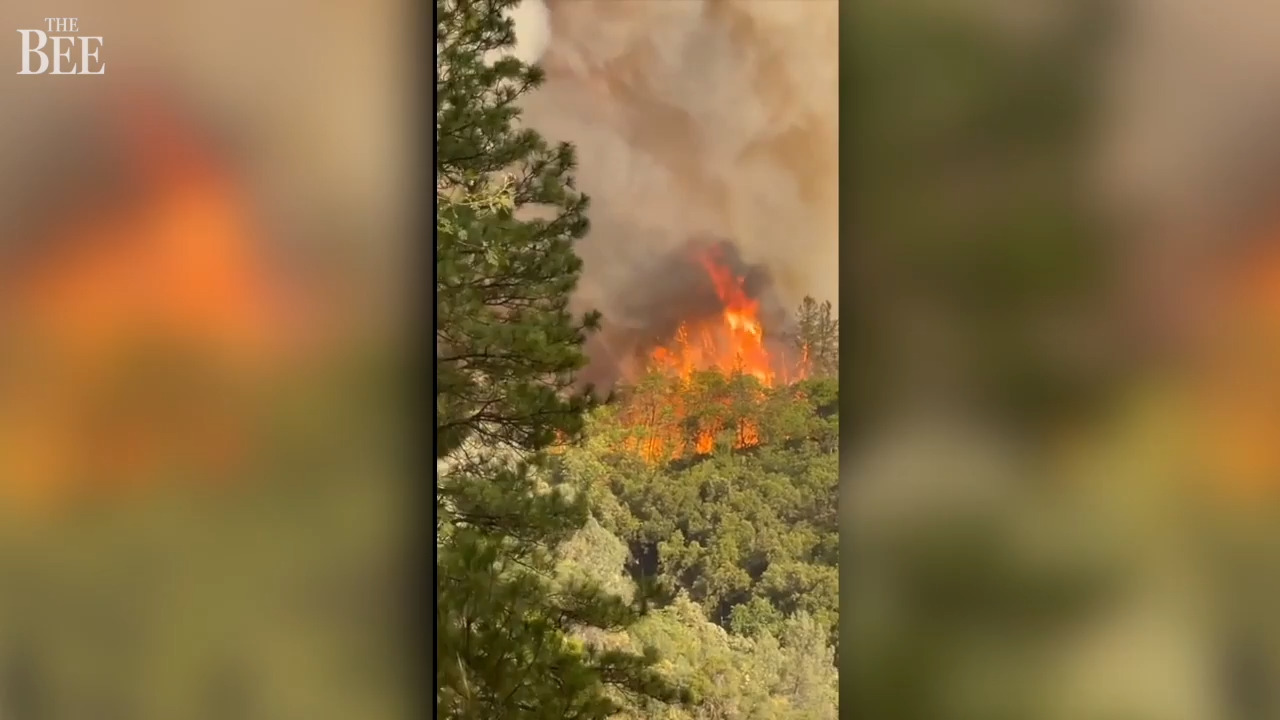 CA wildfire video shows Salt Fire flames close in on house | Sacramento Bee