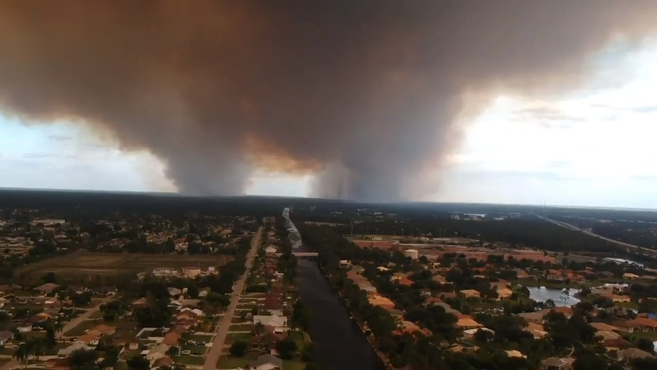 Drone footage shows the wildfires near Naples, Florida | Miami Herald