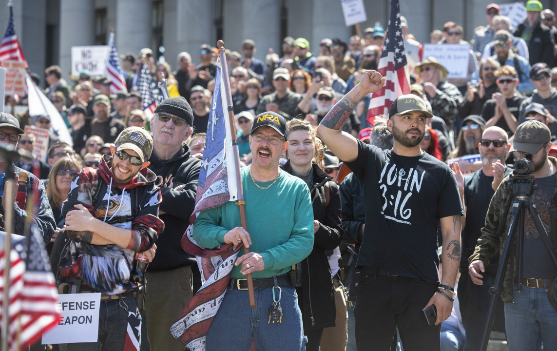 "March for Our Rights" gun-rights supporters rally in Olympia to defend ...