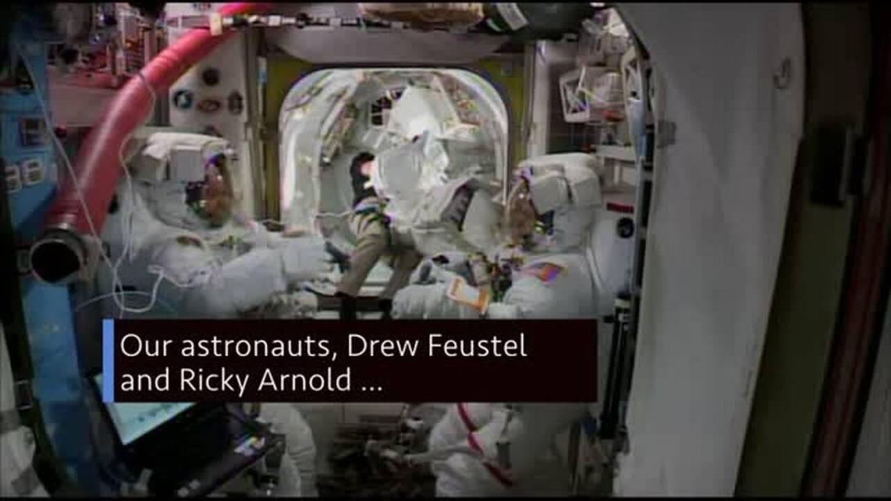 Astronauts at work outside the International Space Station | Centre ...