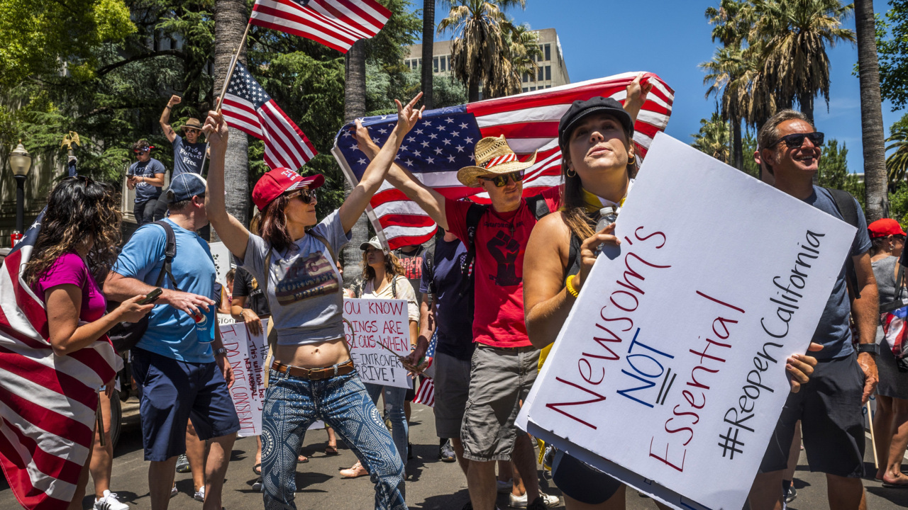 Scenes from reopen rally at state Capitol on Memorial Day weekend | San ...