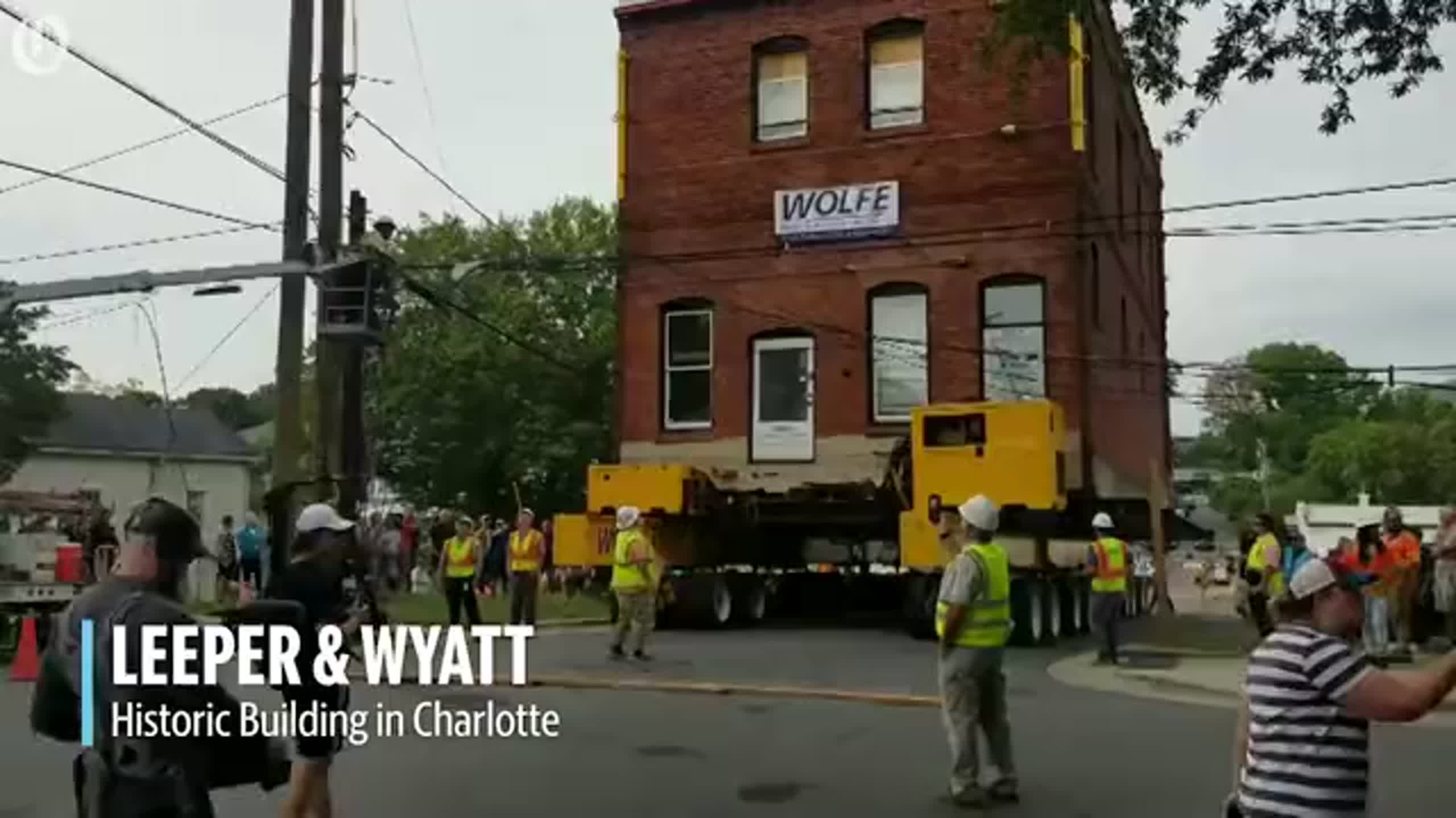 Historic Leeper & Wyatt building moved to new Charlotte site (Video ...