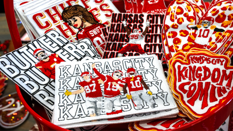 Unique boutique shines with Kansas City Chiefs-themed patch bar ...