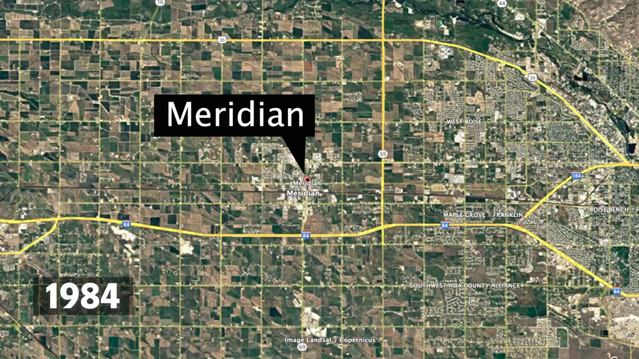 Satellite imagery shows Meridian ID growth 1984 to 2020 | Idaho Statesman