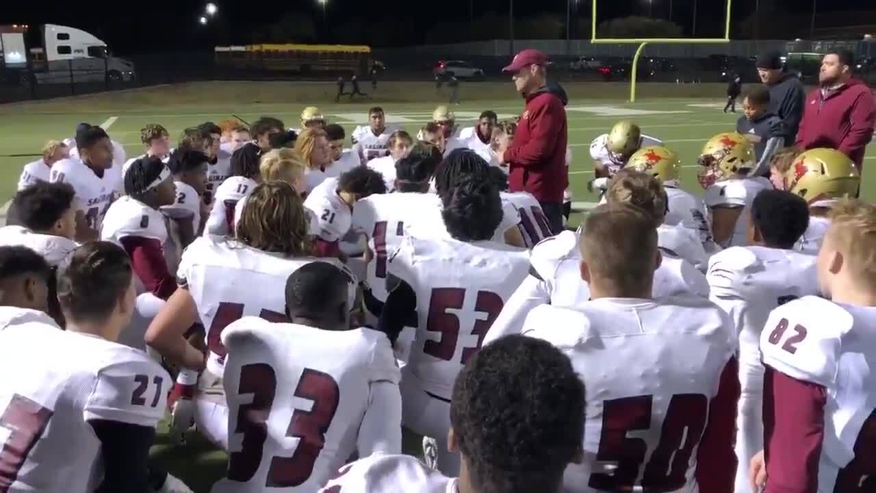 Watch as Saginaw coach Dane Johnson address his team after first ...