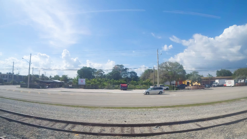 Footage taken from a Brightline train on Feb. 19, 2025, shows the open ...