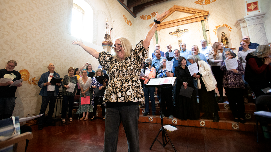 Beloved music director honored at SLO Mission with a sing-along | San ...