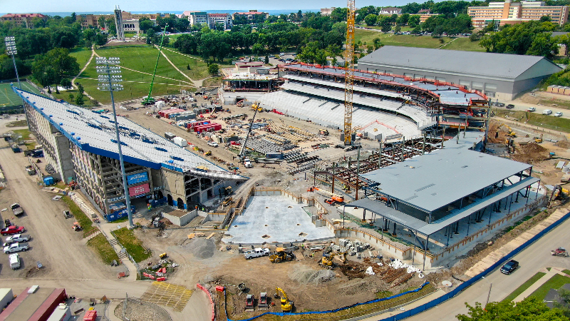 Take a peek at renovations of Booth Kansas Memorial Stadium in Lawrence ...