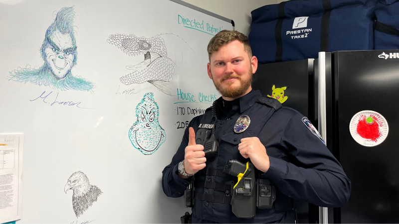 Hillsborough cop’s whiteboard doodles spark joy on Facebook | Raleigh ...