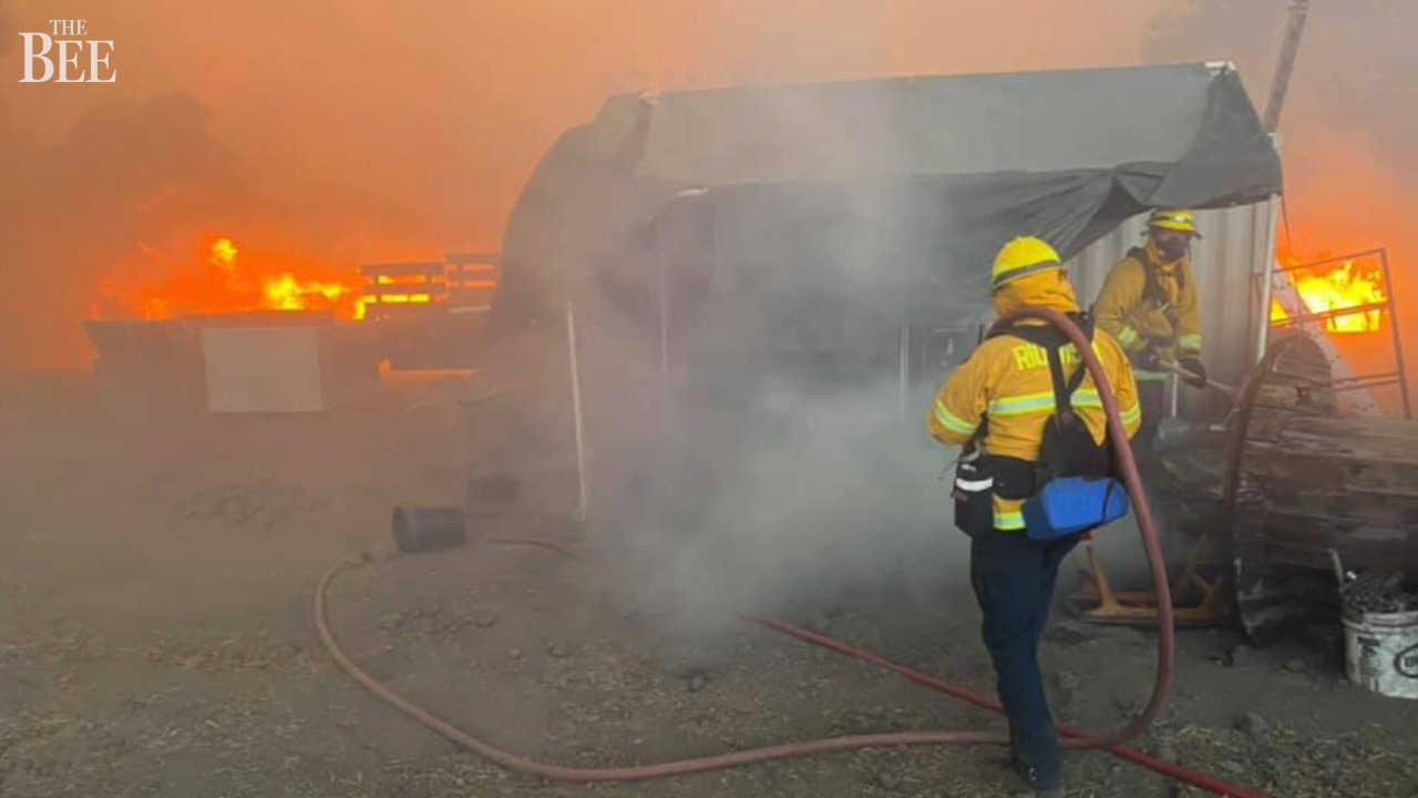 Video: Brannan Island CA fire destroys homes | San Luis Obispo Tribune