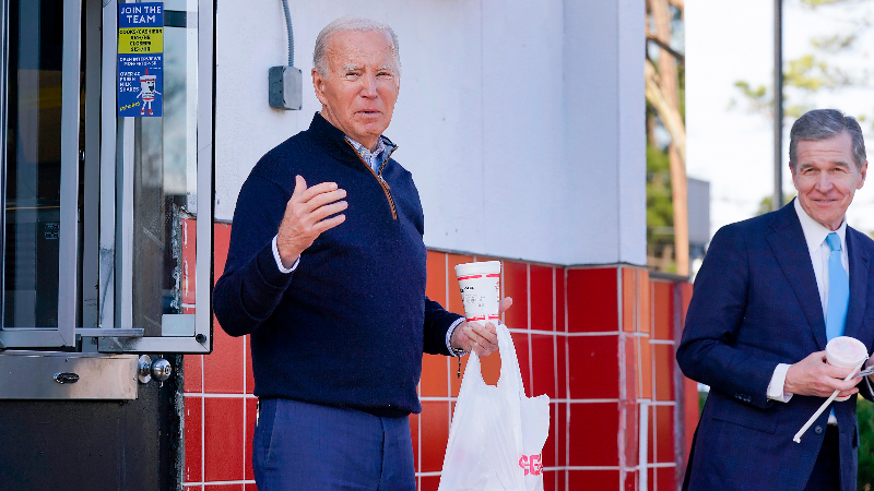 What President Biden orders in stop at Raleigh NC Cook Out | Durham ...