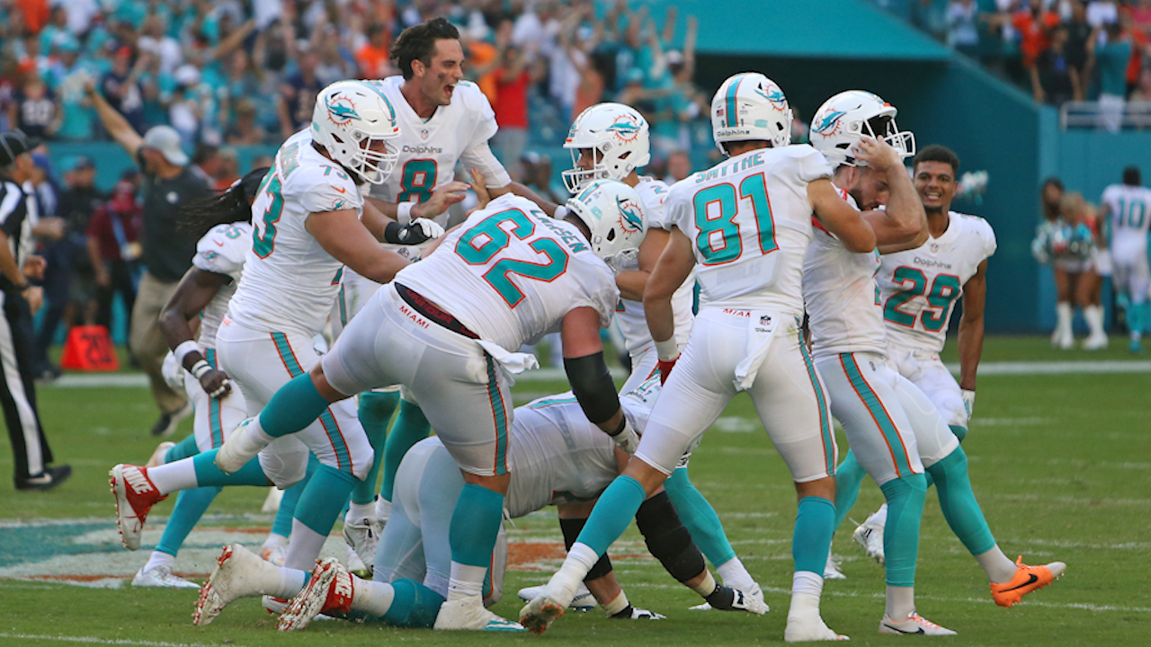 Dolphins kicker Jason Sanders: ''This feeling of kicking a game-winning field goal is pretty new ...