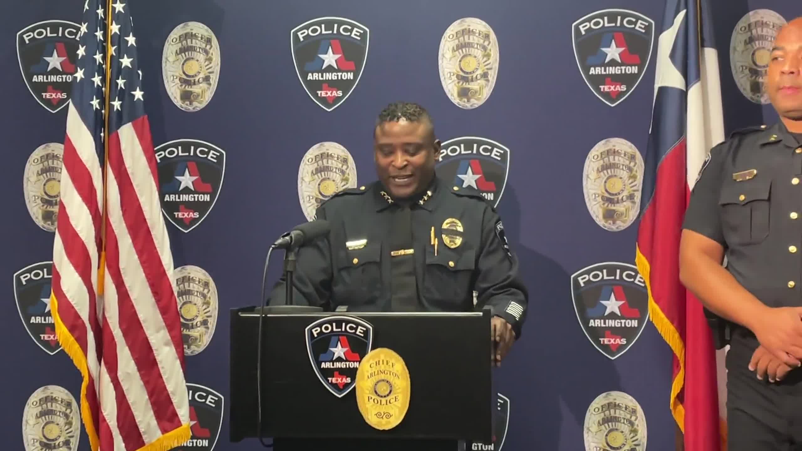 Arlington police chief gives statement on officer killed in hit and run ...