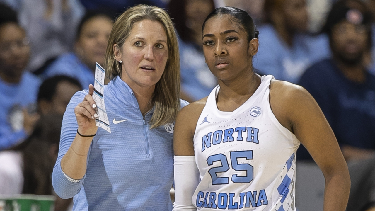 North Carolina coach Courtney Banghart following win over Duke (Video ...
