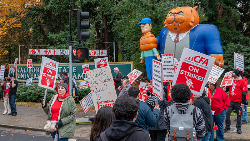 Video: Sacramento State faculty join rolling CSU union strike ...