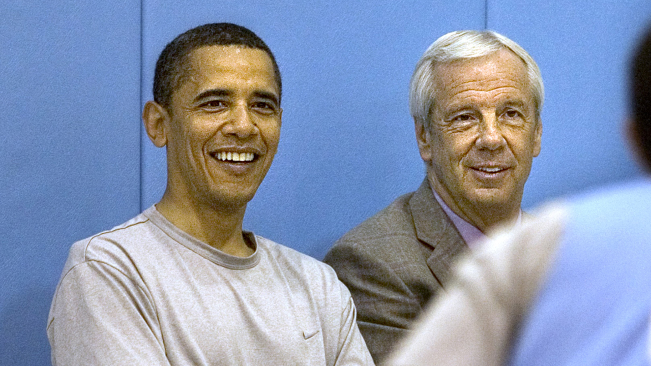 UNC's Roy Williams reacts to rumor that former President Obama might ...