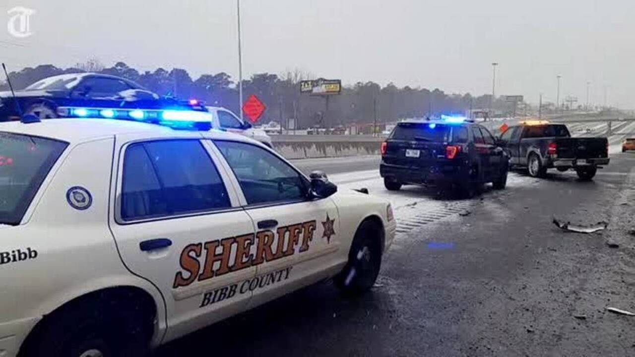Ice, snow cause accidents on I-75 in Macon, GA (Video) | Macon Telegraph